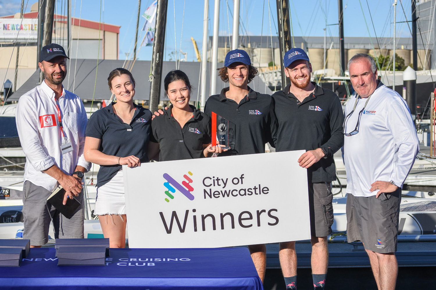 The Royal Yacht Club of Tasmania team of Chloe Fisher, Alice Buchanan ...